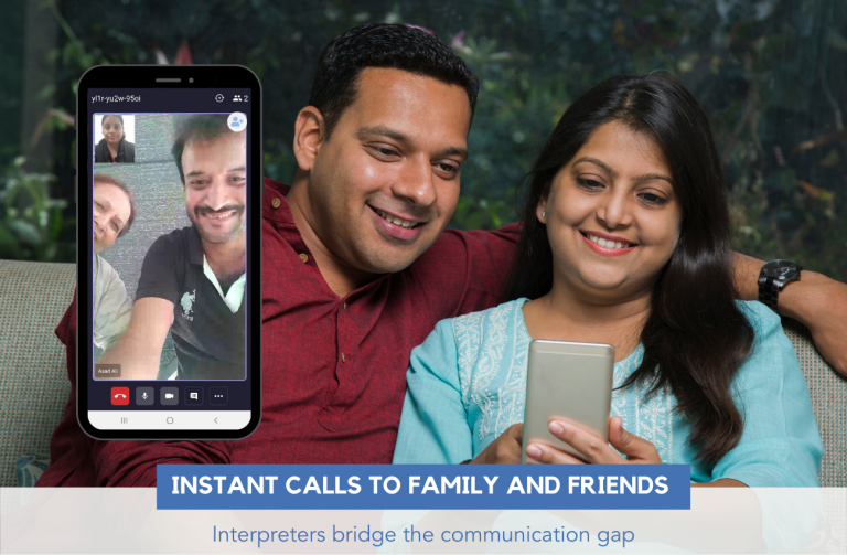 Communicate with the deaf using a sign language interpreter