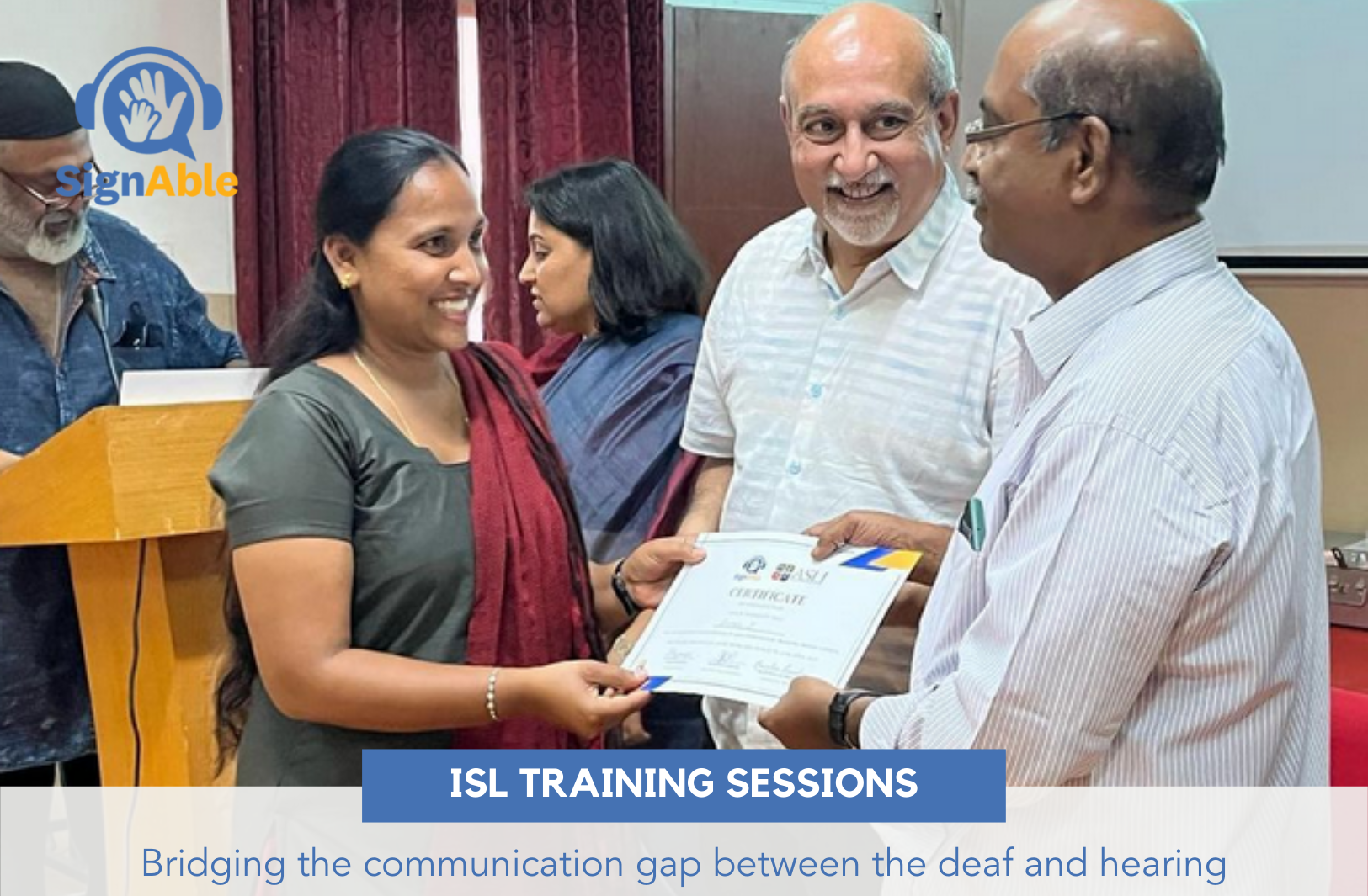 Improve your sign language interpretation skills. Enroll now.